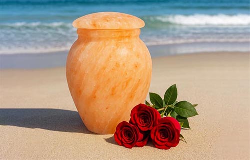 Biodegradable urns available for burial at sea - ash scattering